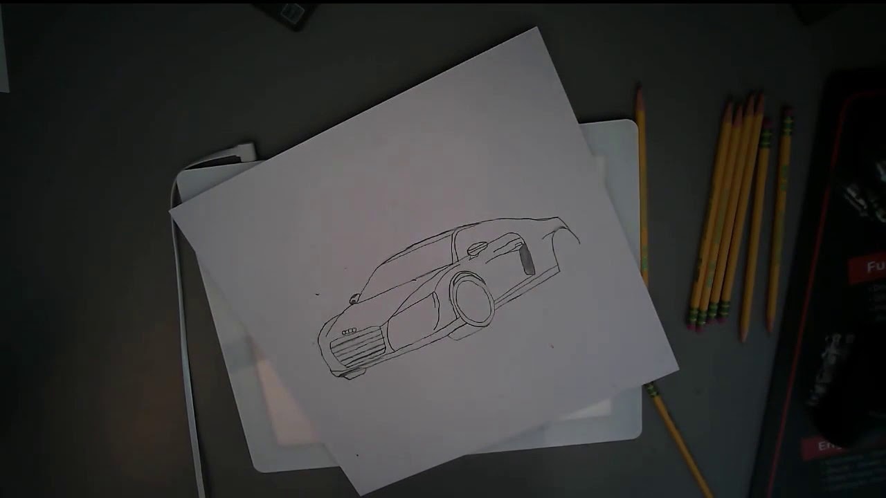 Audi R8 Tracing/Drawing - YouTube