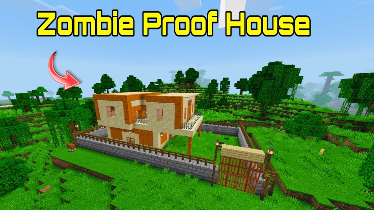 I Build Zombie Proof-House🧟‍♂️😱 in Minecraft - YouTube