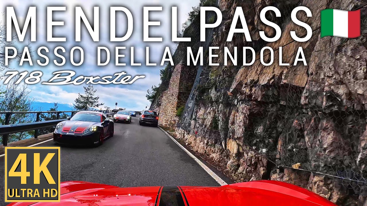 Driving Mendelpass (Passo della Mendola) - Eppan to Fondo - PORSCHE 718 ...