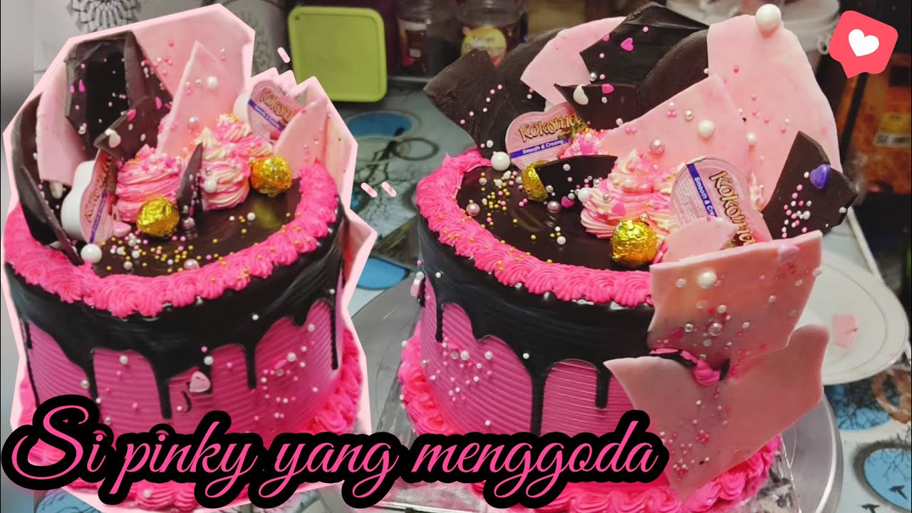 Cake coklat pink yang menggoda‼️kue ultah untuk yang tersayang🥰 - YouTube