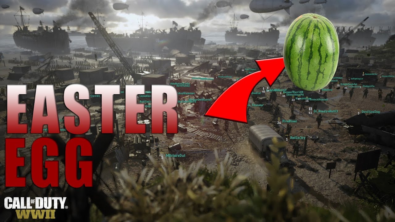 WATERMELON EASTER EGG IN HQ ( CALL OF DUTY: WW2 ) - YouTube