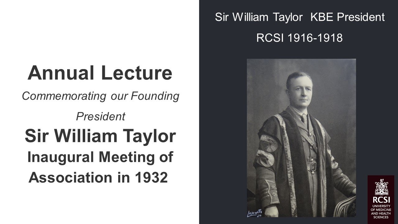 Sir William Taylor Annual Lecture 2022 - Our Longevity Dividend -It's ...