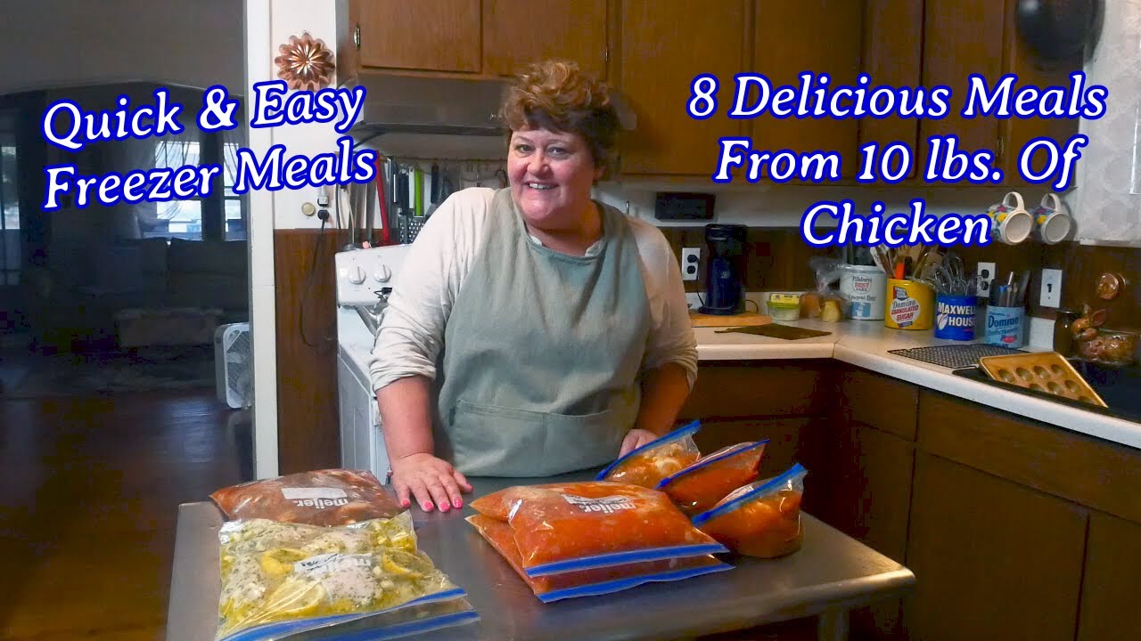 Quick & Easy Freezer Meals | 8 Delicious Meals From 10 lbs Of Chicken ...