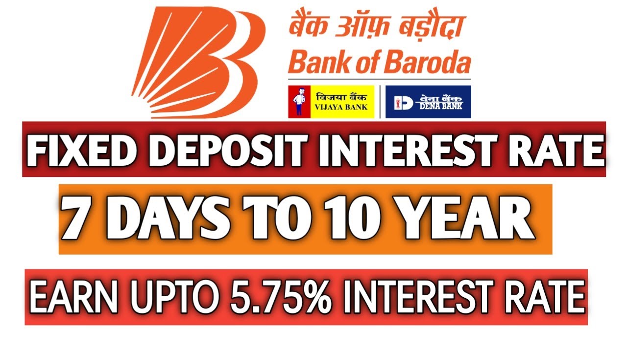 Bank Of Baroda Fixed deposit interest rate 2021||FD rates||BOB||Earn ...