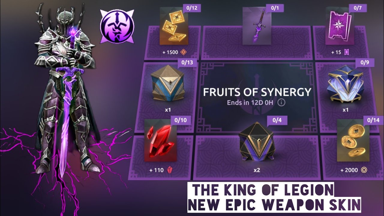 THE KING OF LEGION || NEW EPIC WEAPON SKIN || Shadow Fight4 Arena ...