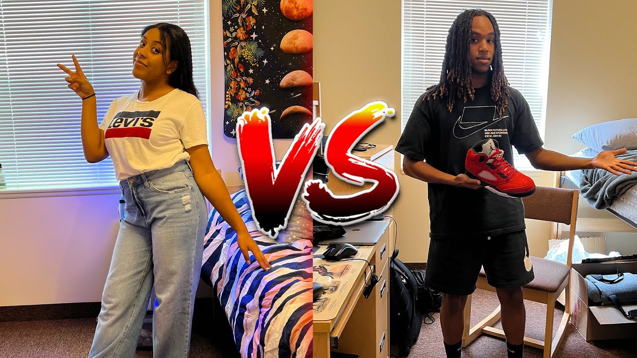 Who's Dorm is Better??? Boyfriend VS Girlfriend - YouTube