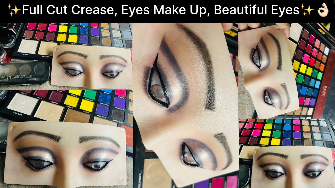 Full Cut Caress Eyes Make Up Grey Eyes 💕 - YouTube