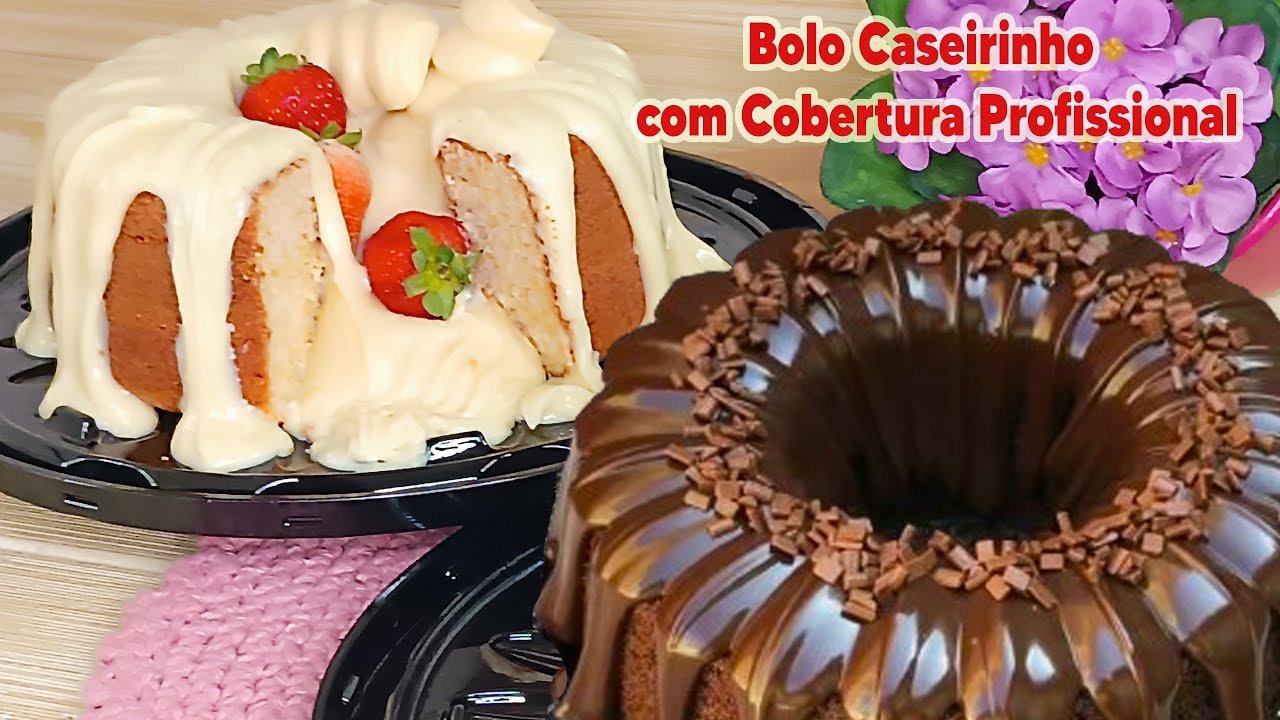 Bolo Caseiro com Cobertura Profissional de Confeitaria! Todos os segredos para a cobertura ...