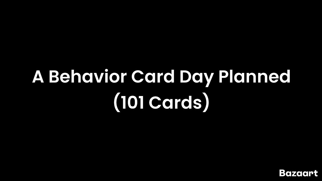 My Longest Behavior Card Day Planned For 2026 - YouTube