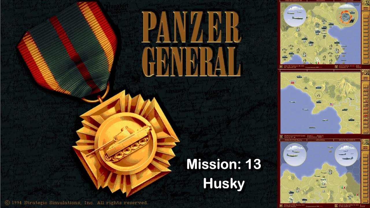 Panzer General | Mission: 13 | Husky | MS DOS | Gameplay HD - YouTube