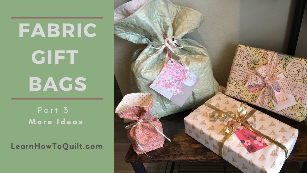 How To Use Fabric for Gift Wrapping - YouTube