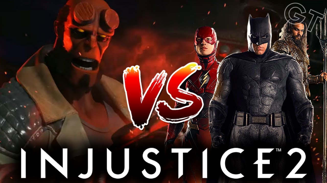 Injustice 2 - HELLBOY VS DCEU JUSTICE LEAGUE!!! - YouTube
