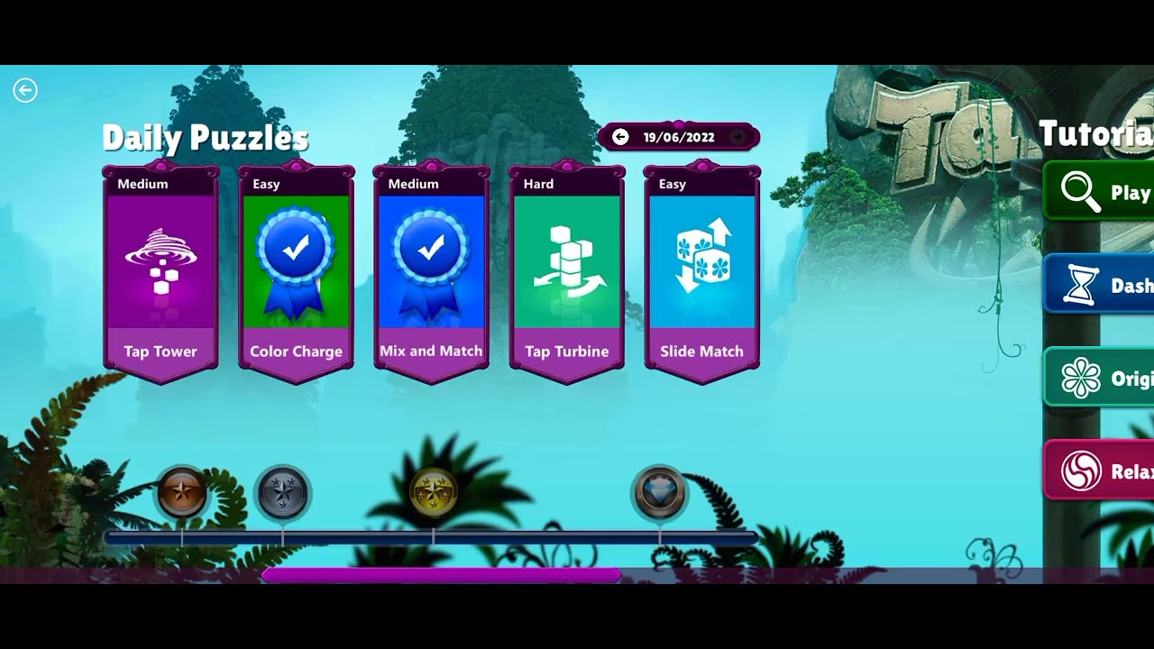 Taptiles: Playing 4 stages in Daily Challenge - YouTube