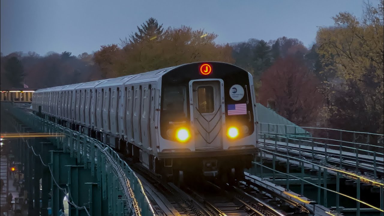 BMT Jamaica Line| (J)(Z) Local Train Action @ 75th Street-Elderts Lane ...