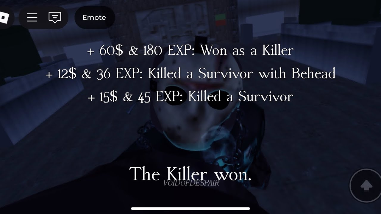 Using Milestone III Jason before the Slasher Redesign in Roblox ...