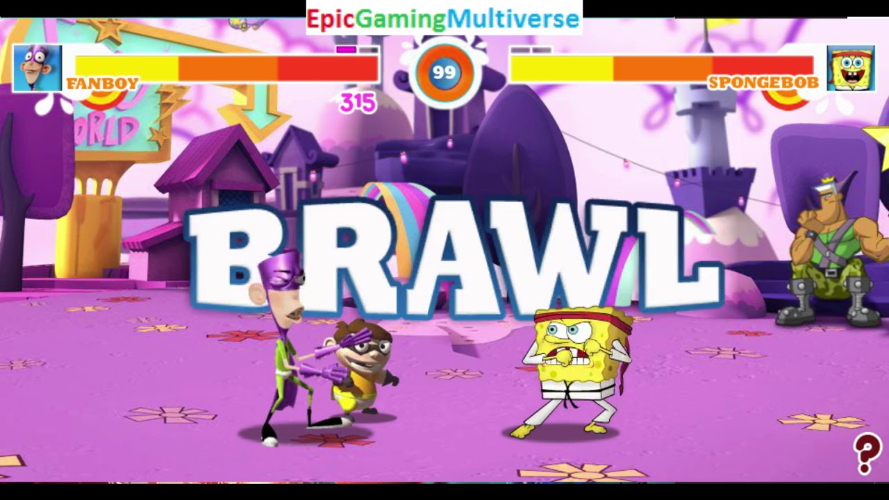Nickelodeon Super Brawl Summer Match / Battle / Fight #2 - SpongeBob ...
