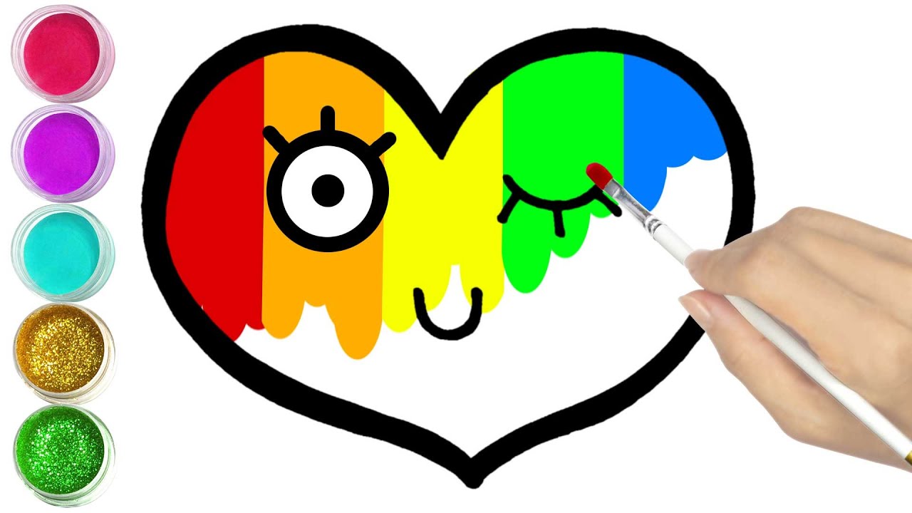 How to draw a Cute Heart |كيفية رسم قلب لطيف | Cara Menggambar Hati ...