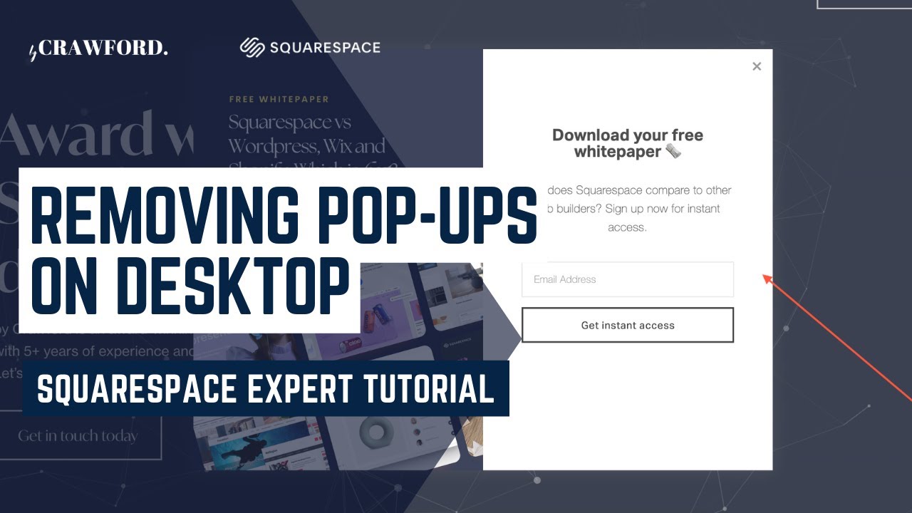 Hide Promotional Pop Up on Desktop Only Squarespace - YouTube
