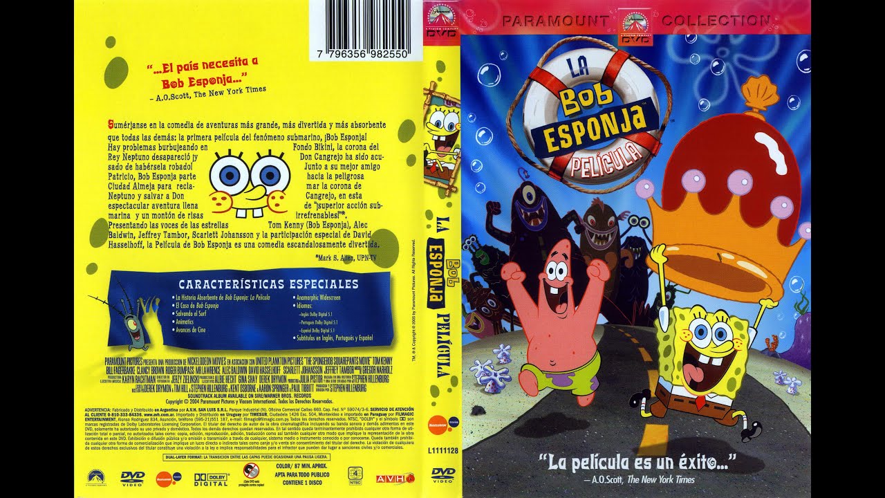 Inicio De Bob Esponja La Pelicula En DVD (2005) Latinoamerica - YouTube
