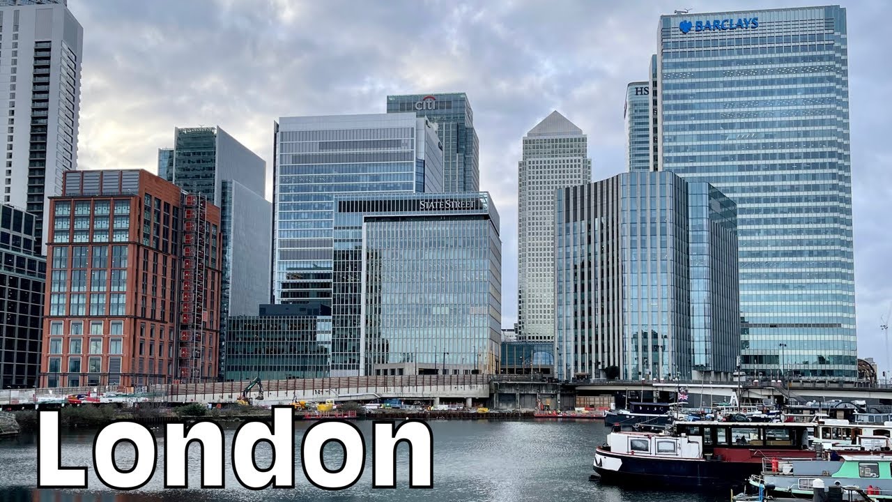 🔴London Live Camera at Skyscrapers Financial District | Canary Wharf ...