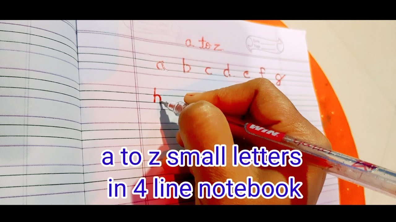 a to z small letters in 4 line notebook learn how to write || a to z ...