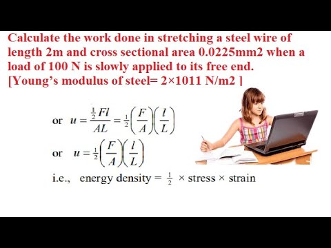 Calculate the work done in stretching a steel wire... #icse #msbte #mu ...