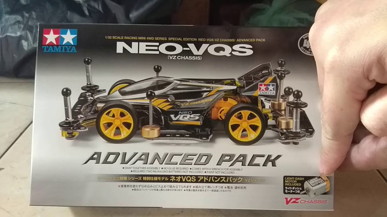 Unboxing Tamiya Neo VQS Advanced Pack VZ Chassis Original 4WD - YouTube