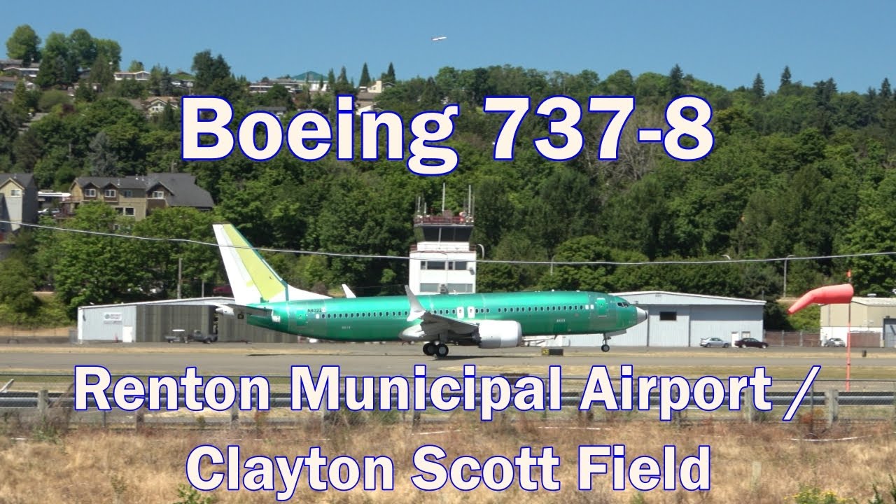 Boeing 737 Max takes off from Renton - YouTube
