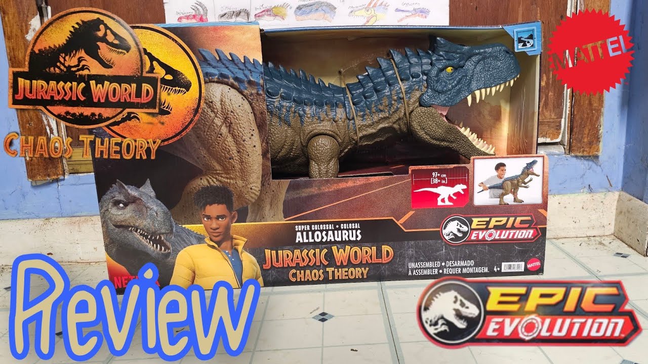 JURASSIC WORLD CHAOS THEORY SUPER COLOSSAL ALLOSAURUS REVIEW - YouTube