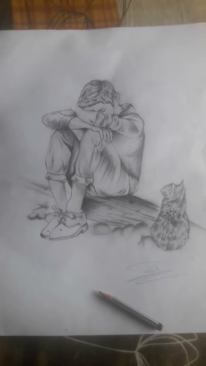 sad boy sketch in 30 mins - YouTube