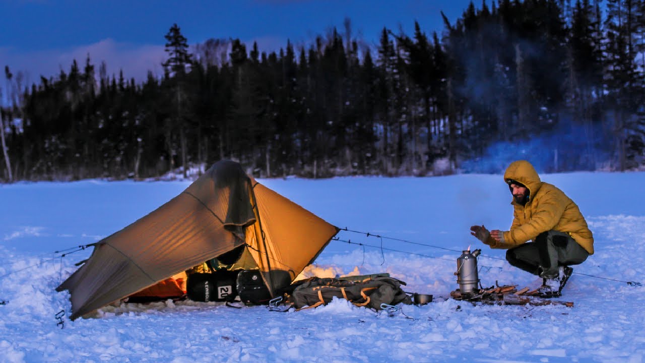 Winter Camping In Freezing Temperatures - YouTube