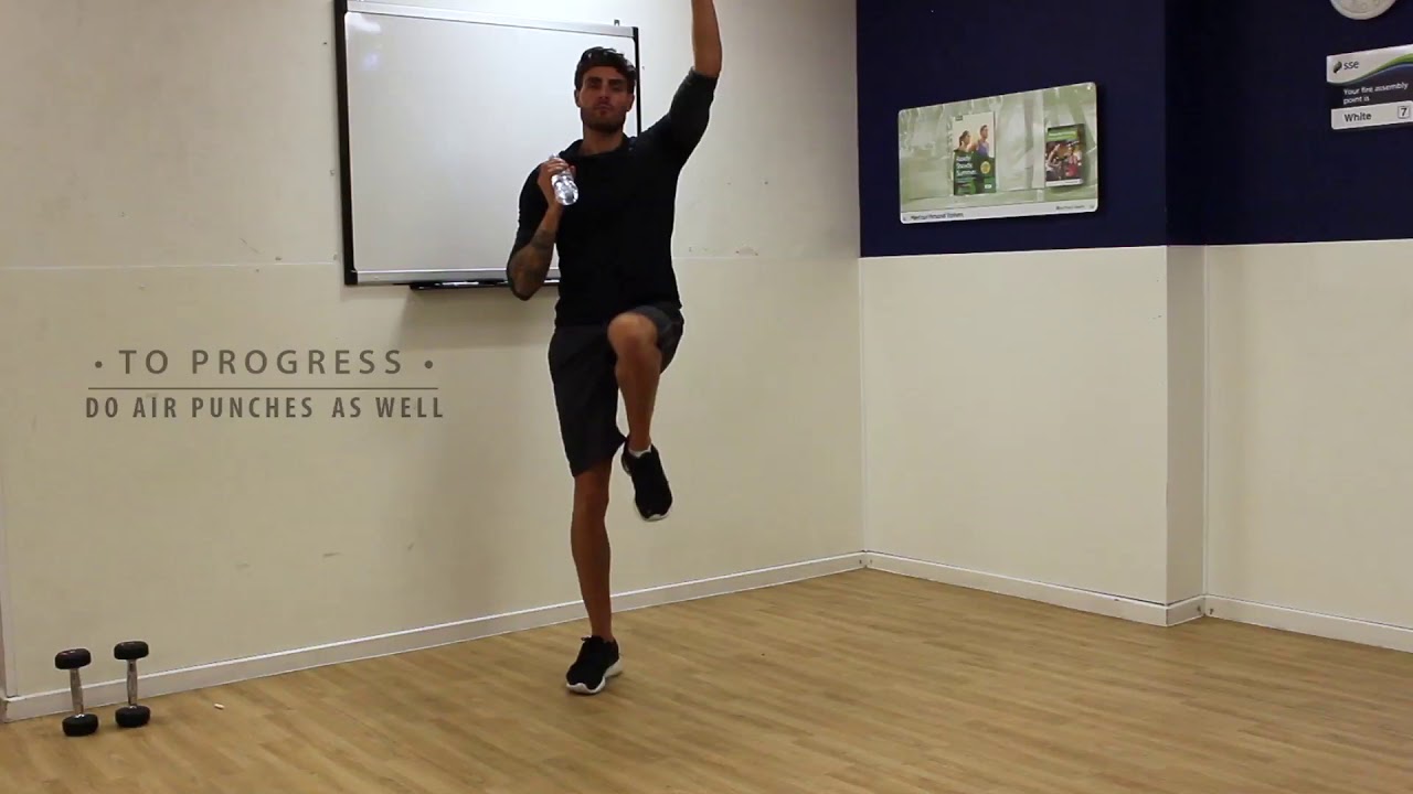 Standing marching & Standing marching with air punches - YouTube