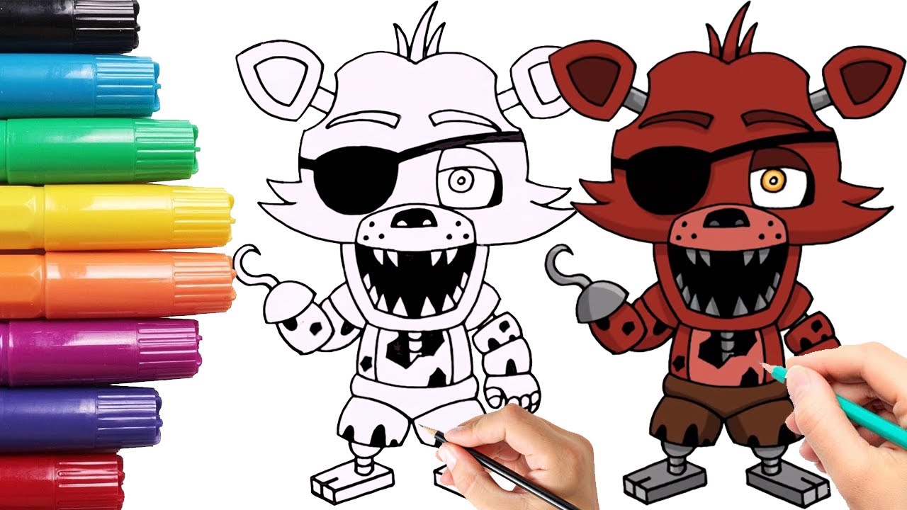How to Draw Foxy | Five Nights at Freddy's - YouTube