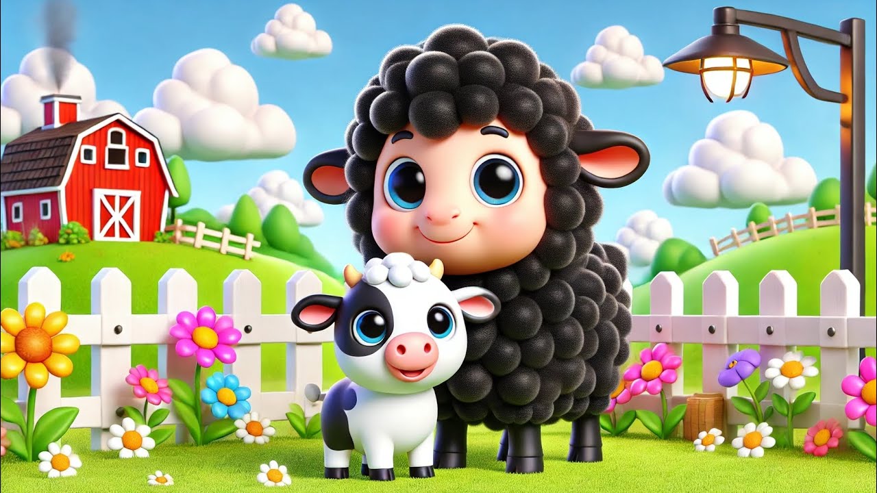 Baa Baa Black Sheep & Little Cow! 🐑🐄🎶 Fun Nursery Rhyme for Kids! - YouTube