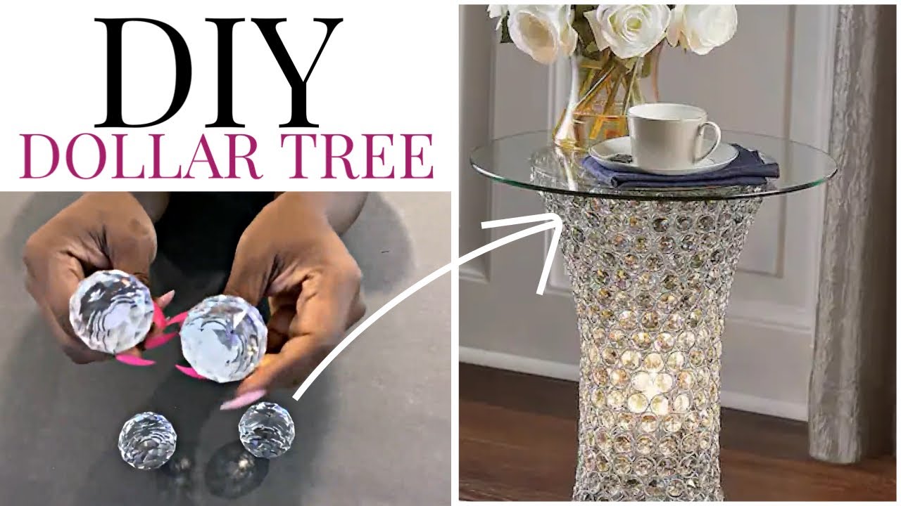 HOW TO USE DOLLAR TREE PLAQUES| DIY CRYSTAL TABLE IDEA TO TRYOUT! - YouTube