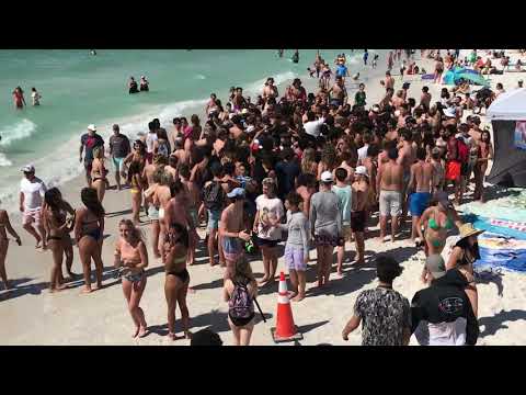 Spring Break 2021 Clearwater Beach Florida cheerleader BIKINI Football