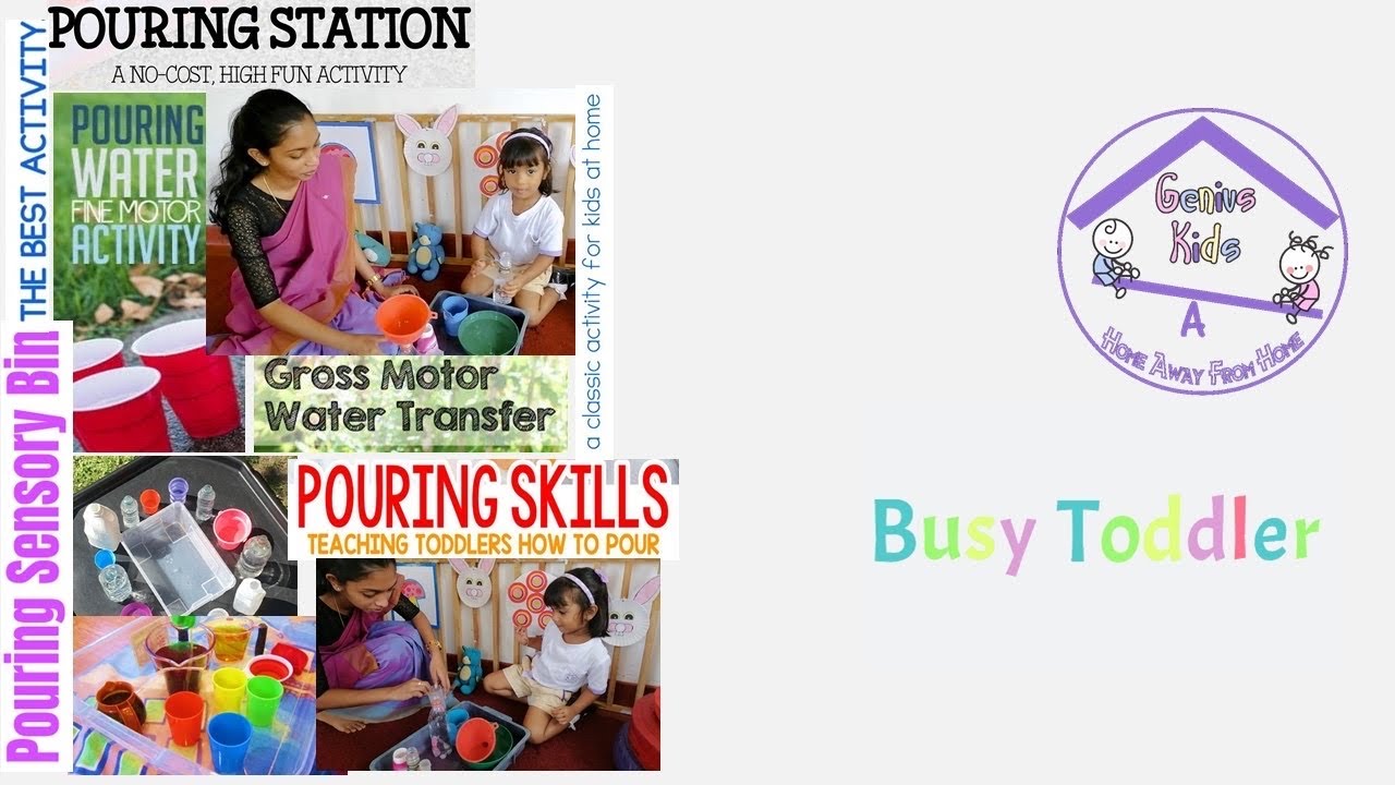 Toddler Activity | Pouring and Transfer Skills | #Kids #Activities ...