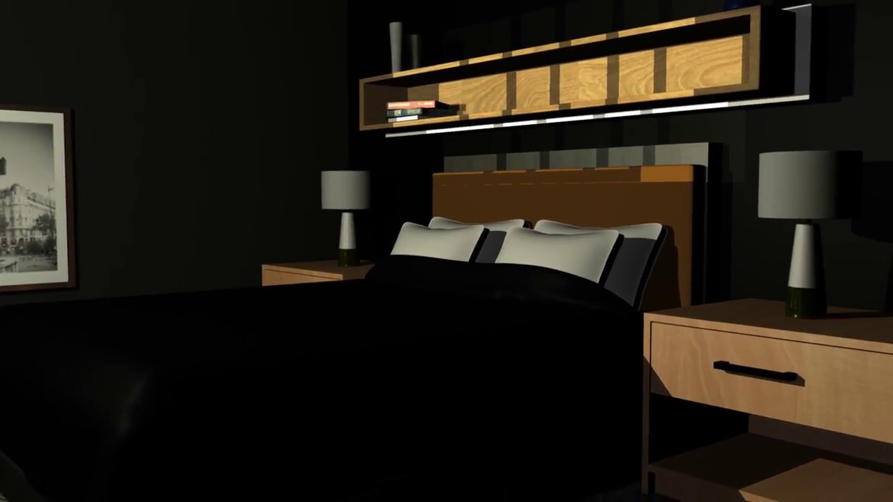 Autodesk Maya 3D room Model. - YouTube