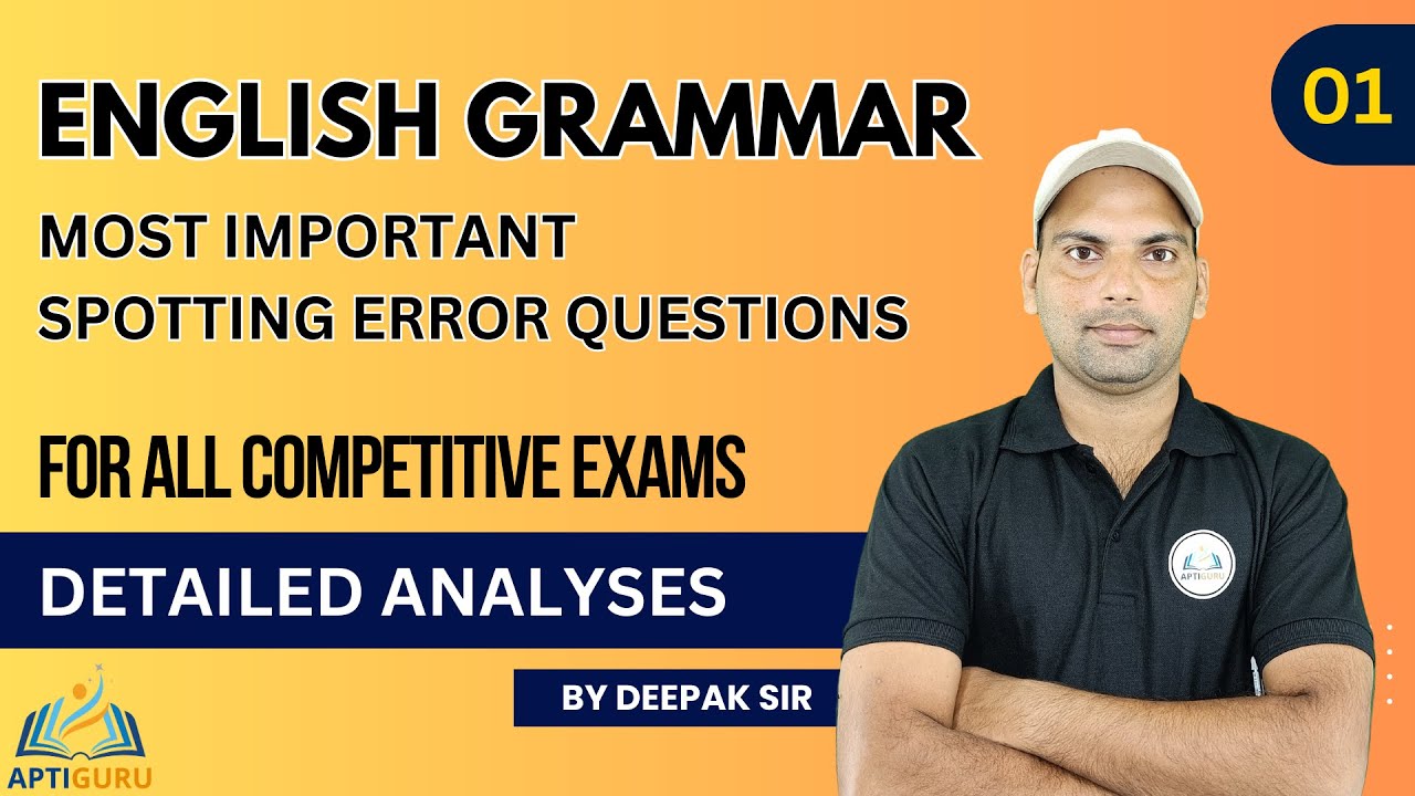 Most Important Spotting Error Question Series || Class-01 || English ...
