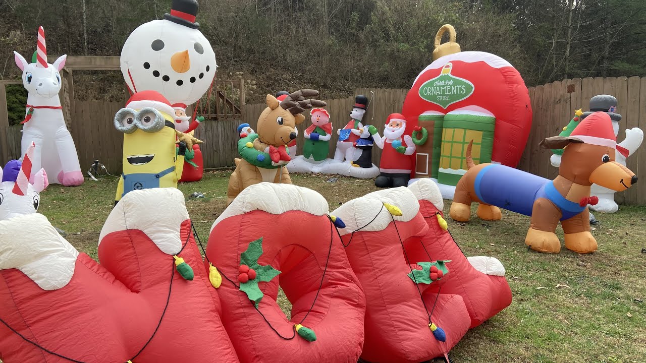 2021 CHRISTMAS INFLATABLE DISPLAY!!! - YouTube