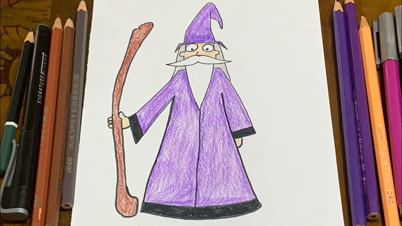 How to draw a wizard | wizard drawing easy | wizard sketch | easy ...