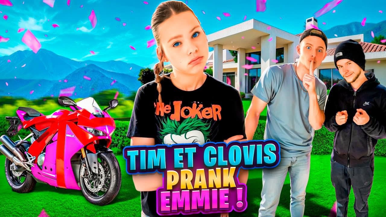 TIM ET CLOVIS PRANK EMMIE À MOTO ! - YouTube