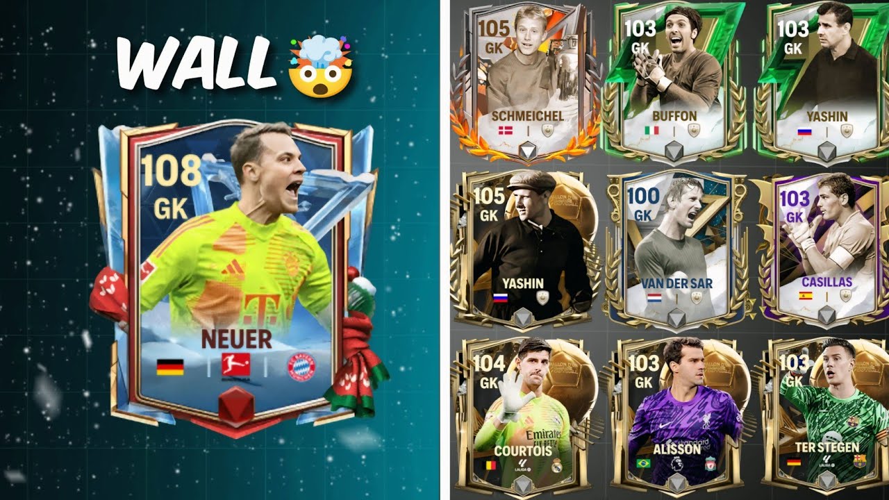 104 OVR MANUEL NEUER REVIEW FC MOBILE 🤯 WINTER WONDERS NEUER FC MOBILE ...