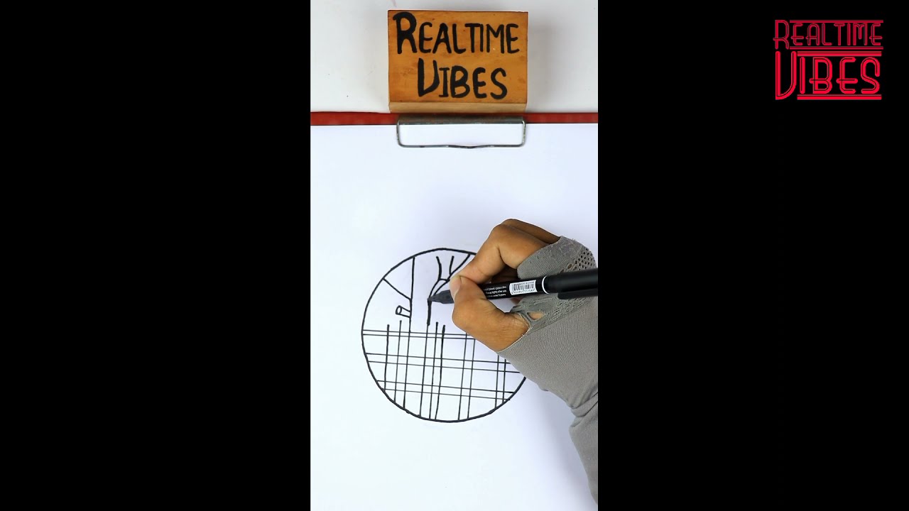 Nice Art Idea Beautiful Scenery Art Eash Drawing Sketch With Marker ...