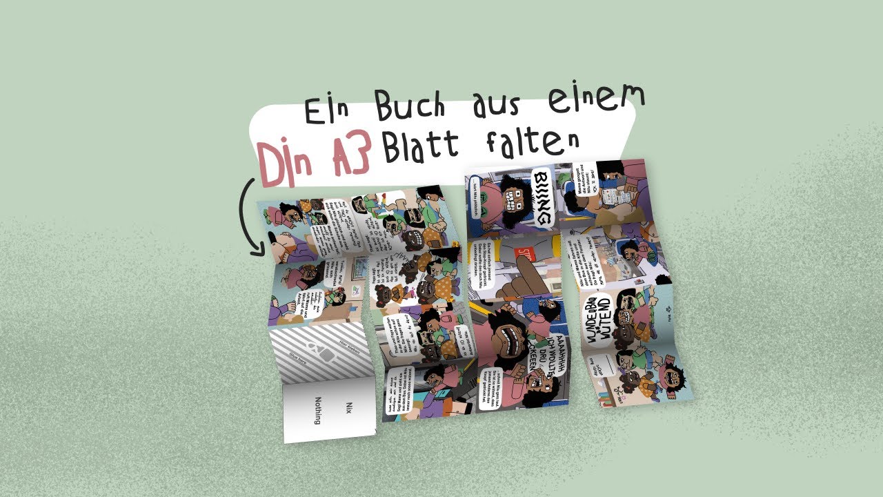 Buch falten aus Din A3 Papier - YouTube