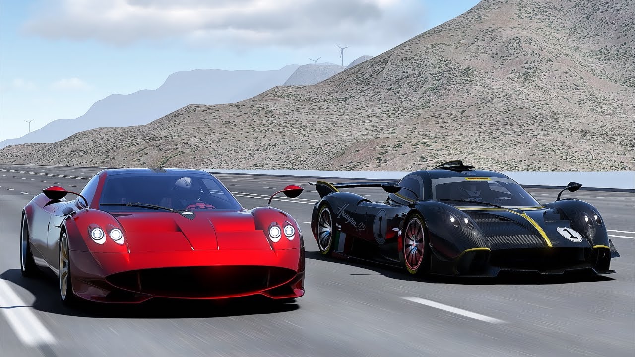 Pagani Huayra R Vs Pagani Huayra Codalunga | 20KM DRAG RACE - YouTube