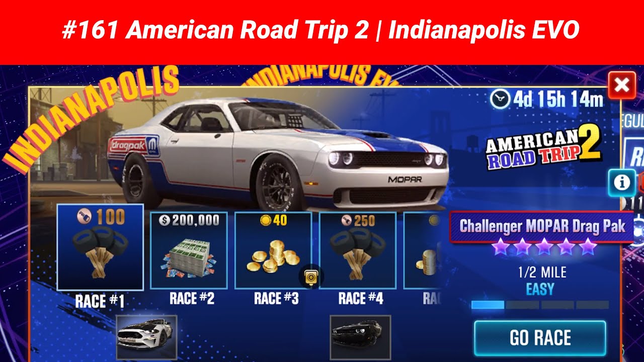 #161 CSR Racing 2 | American Road Trip 2 | Indianapolis | EVO Cup - YouTube