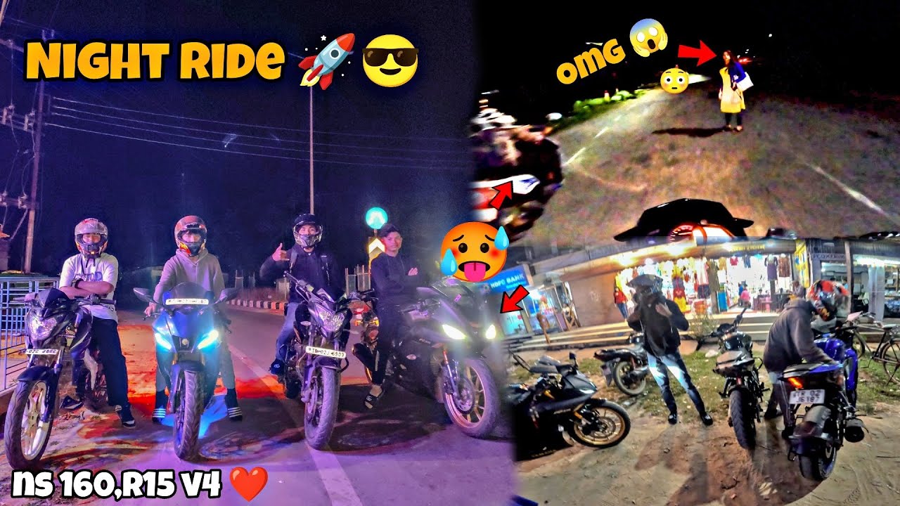 NIGHT GROUP RIDE 🚀WITH R15m/ R15 V4/ NS 160 BS7 🚀 - YouTube