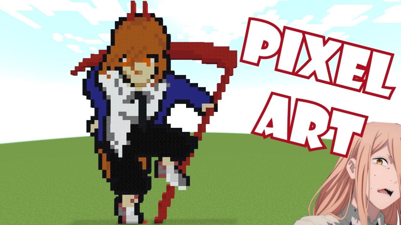 Minecraft Pixel Art: Power (Chainsaw Man) Tutorial - YouTube