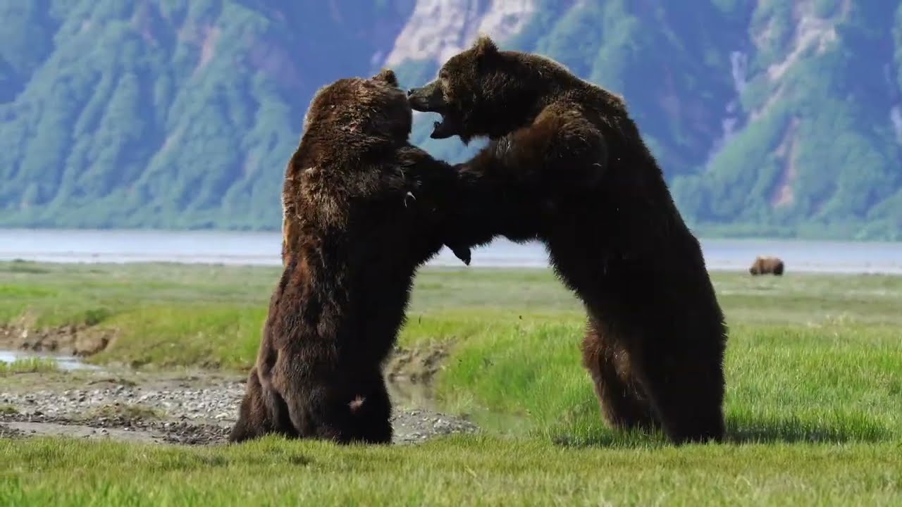 Grizzly Bears Fighting